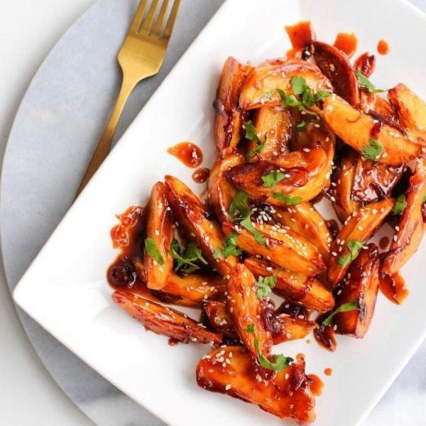 sticky chilli potato wedges recipe – Sweet Freedom