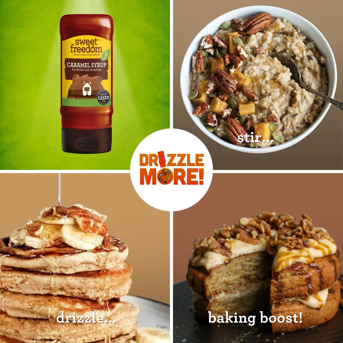 CARAMEL SYRUP for drinks & drizzling, 350g – Sweet Freedom