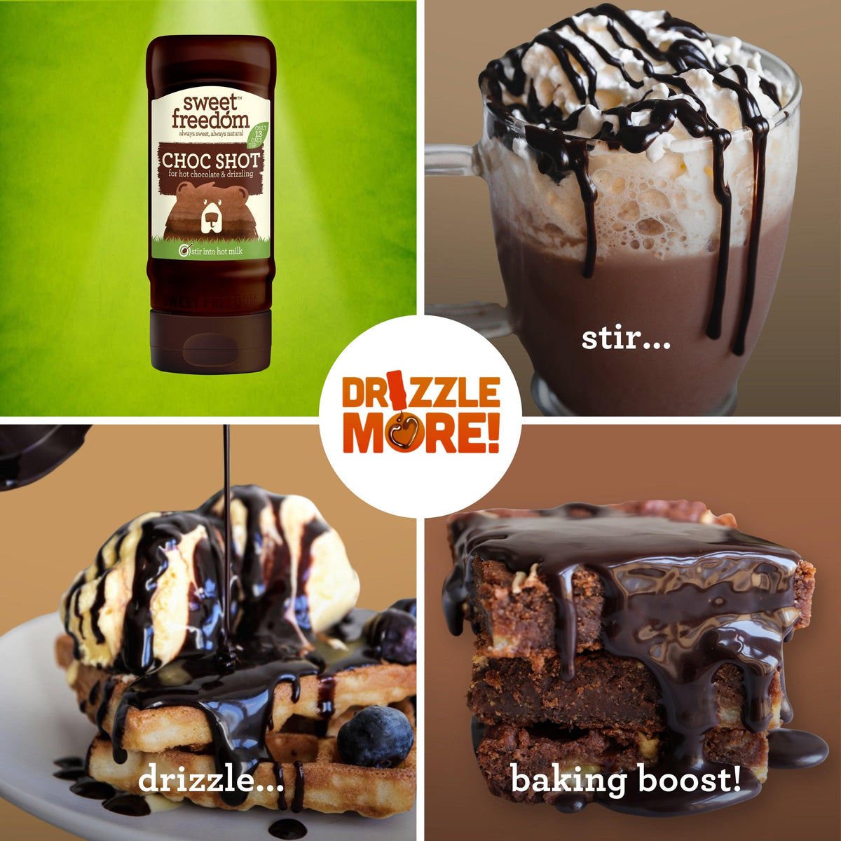 CHOC SHOT for hot choc & drizzling, 320g – Sweet Freedom