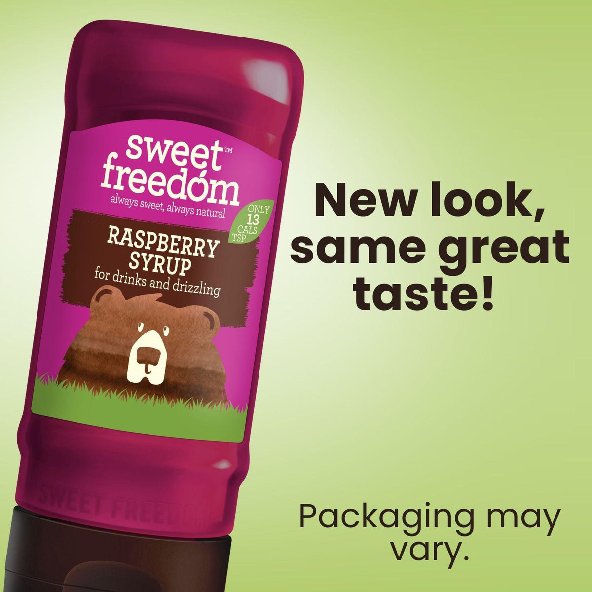RASPBERRY SYRUP for drizzling, 6 x 350g (case) – Sweet Freedom